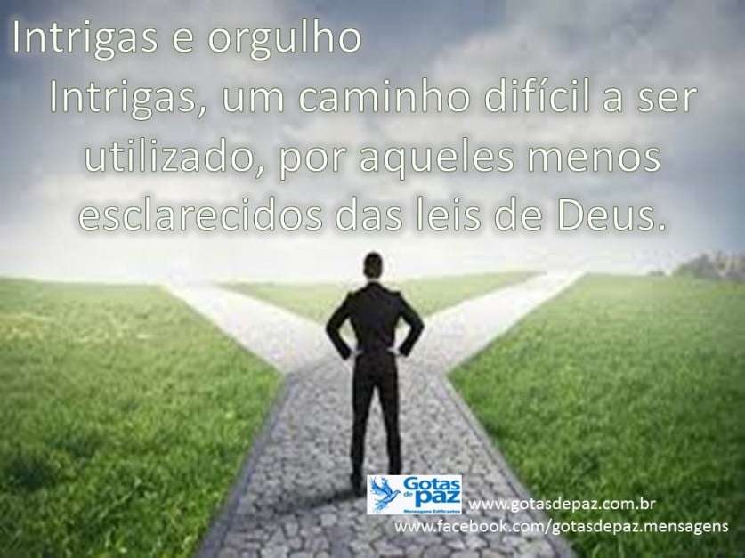 Intrigas e orgulho - Gotas de PazGotas de Paz